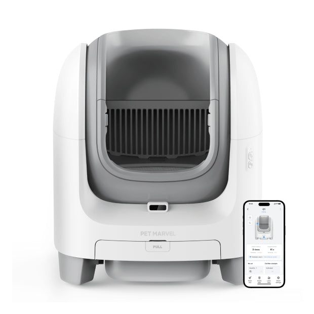 PET MARVEL C1 Open Top Self Cleaning Cat Litter Box
