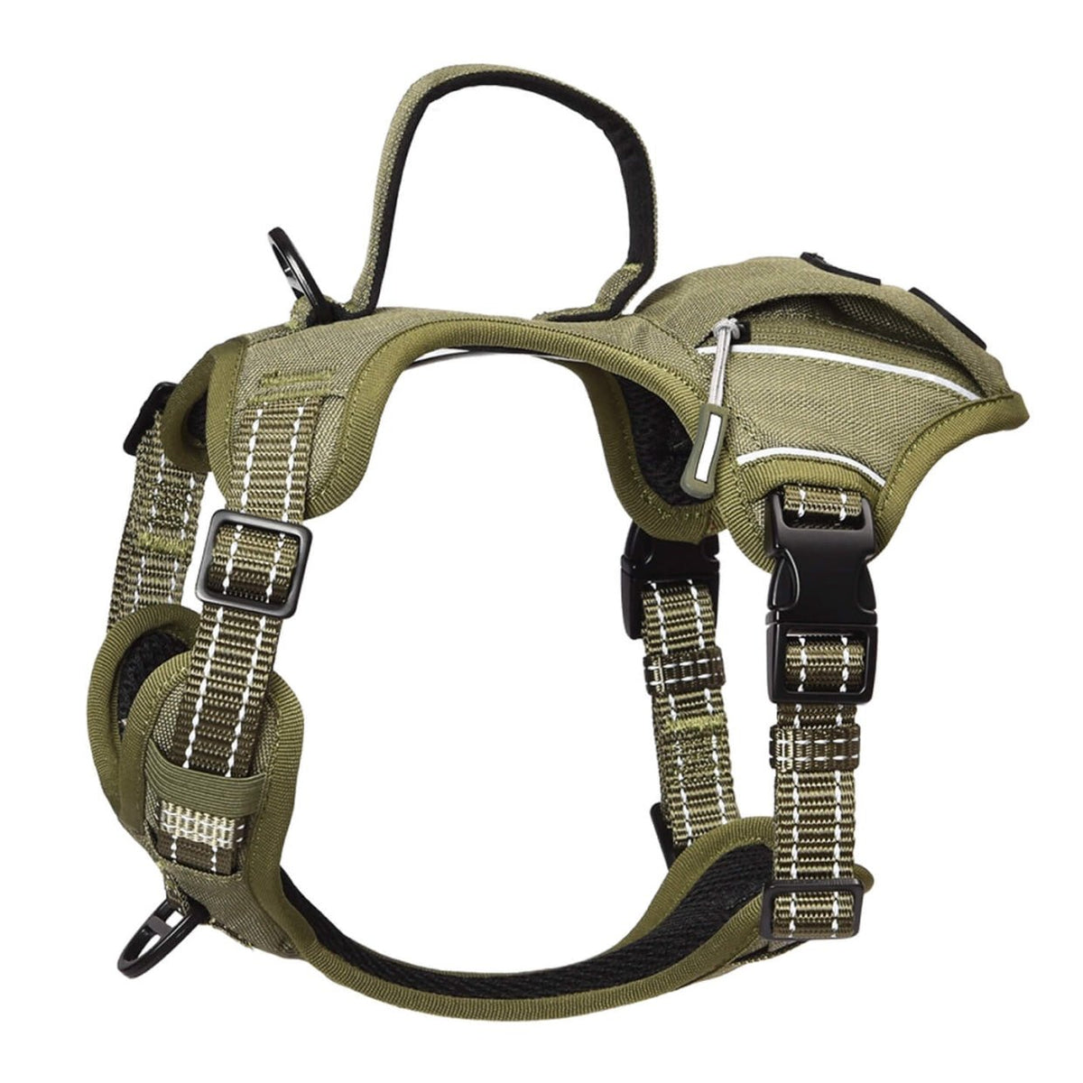 Tactical Dog Harness with Poop Bag Holder and Metal Buckle | PET MARVEL