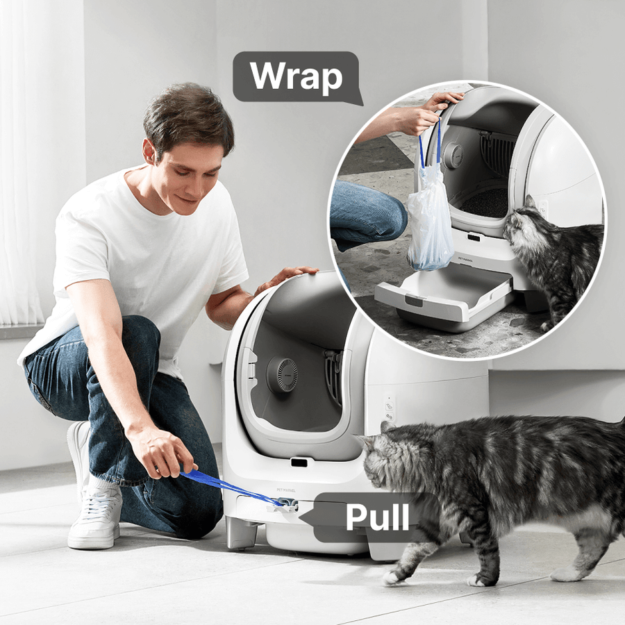 PET MARVEL C1 Open Top Self Cleaning Cat Litter Box