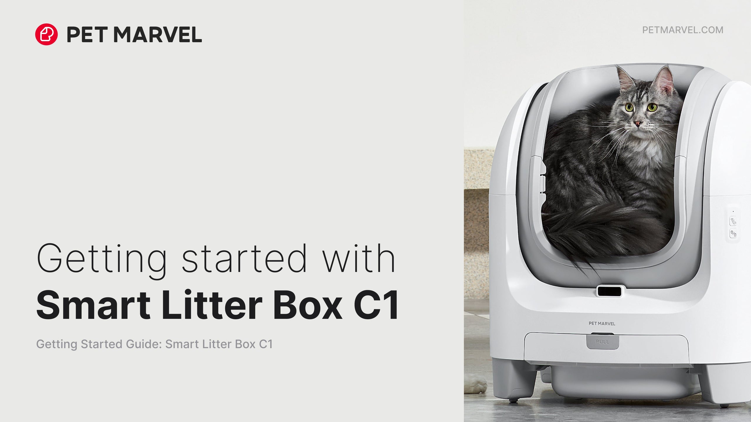 PET MARVEL C1 Open Top Self Cleaning Cat Litter Box